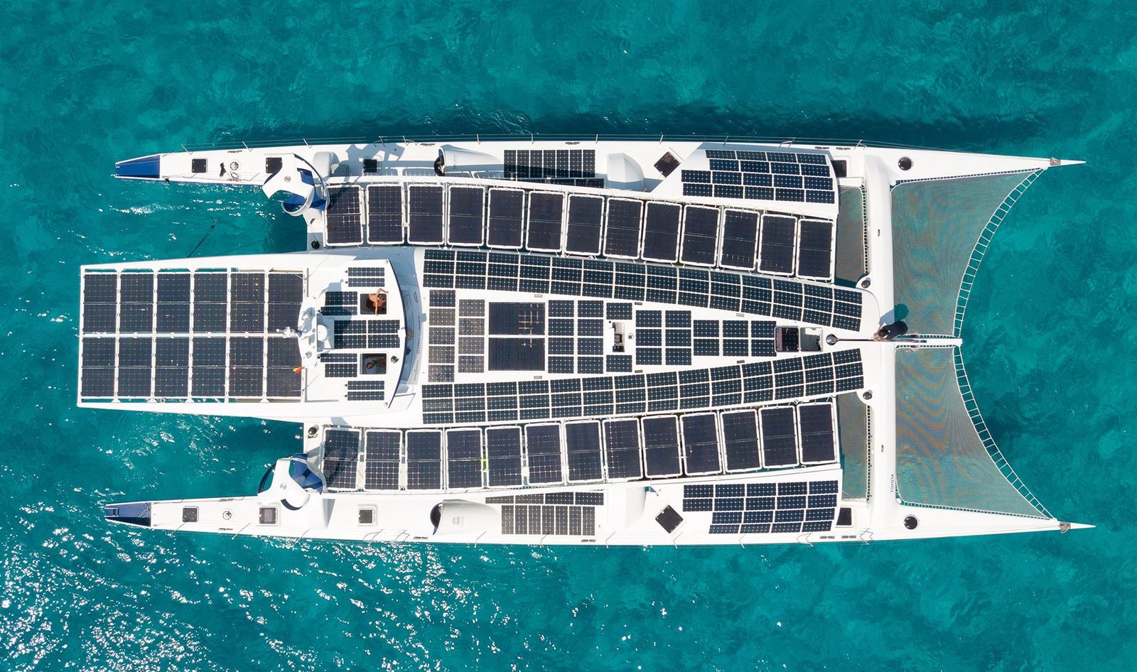 Energy Observer's emission-less Catamaran- powered by renewables